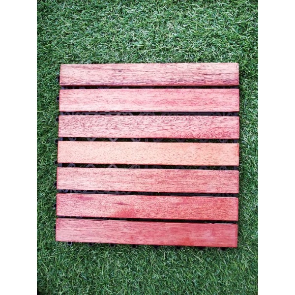 Floor decking Meranti Wooden Floor Interlocking Weatherproof Outdoor ...