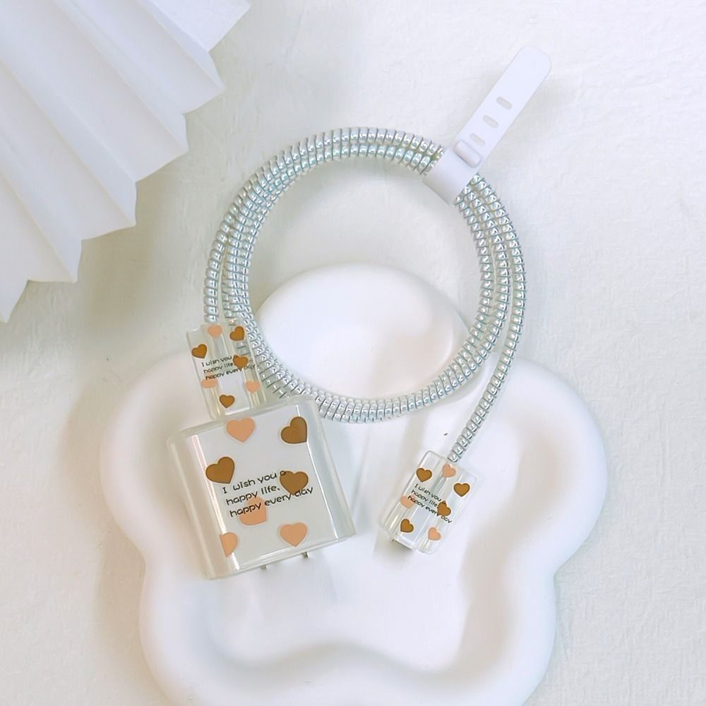 Simple TPE Charger Protector Cover Dustproof Painted Patterns Power ...