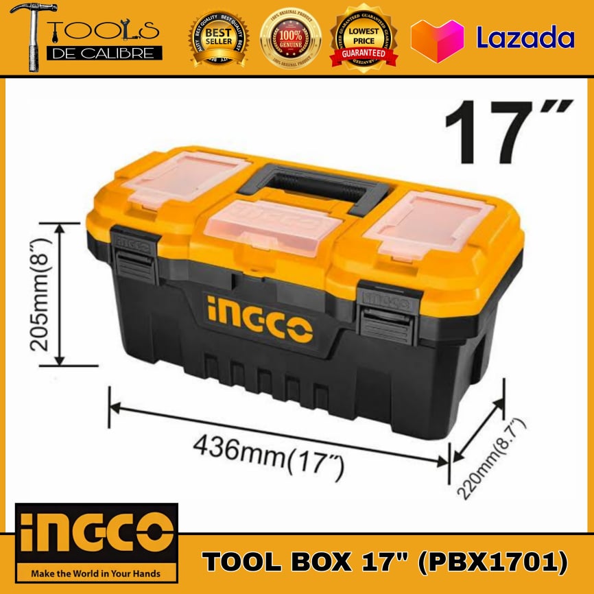 INGCO PLASTIC TOOL BOX 17" (PBX1701) | Lazada PH