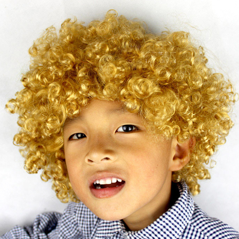 Children Adult Clown Wig Round Explosion Hair Hat Party Accessories ...
