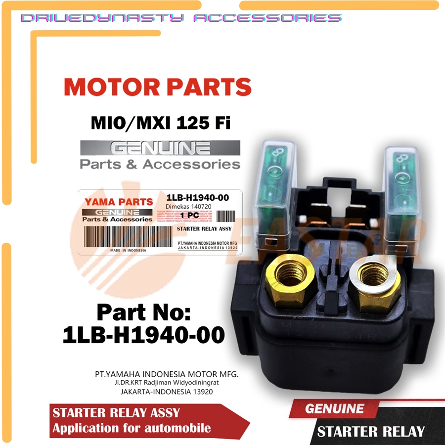 DriveDynasty 1LB-H1940-00 starter relay mxi 125 fi MIO MXI 125 Fi 100% ...