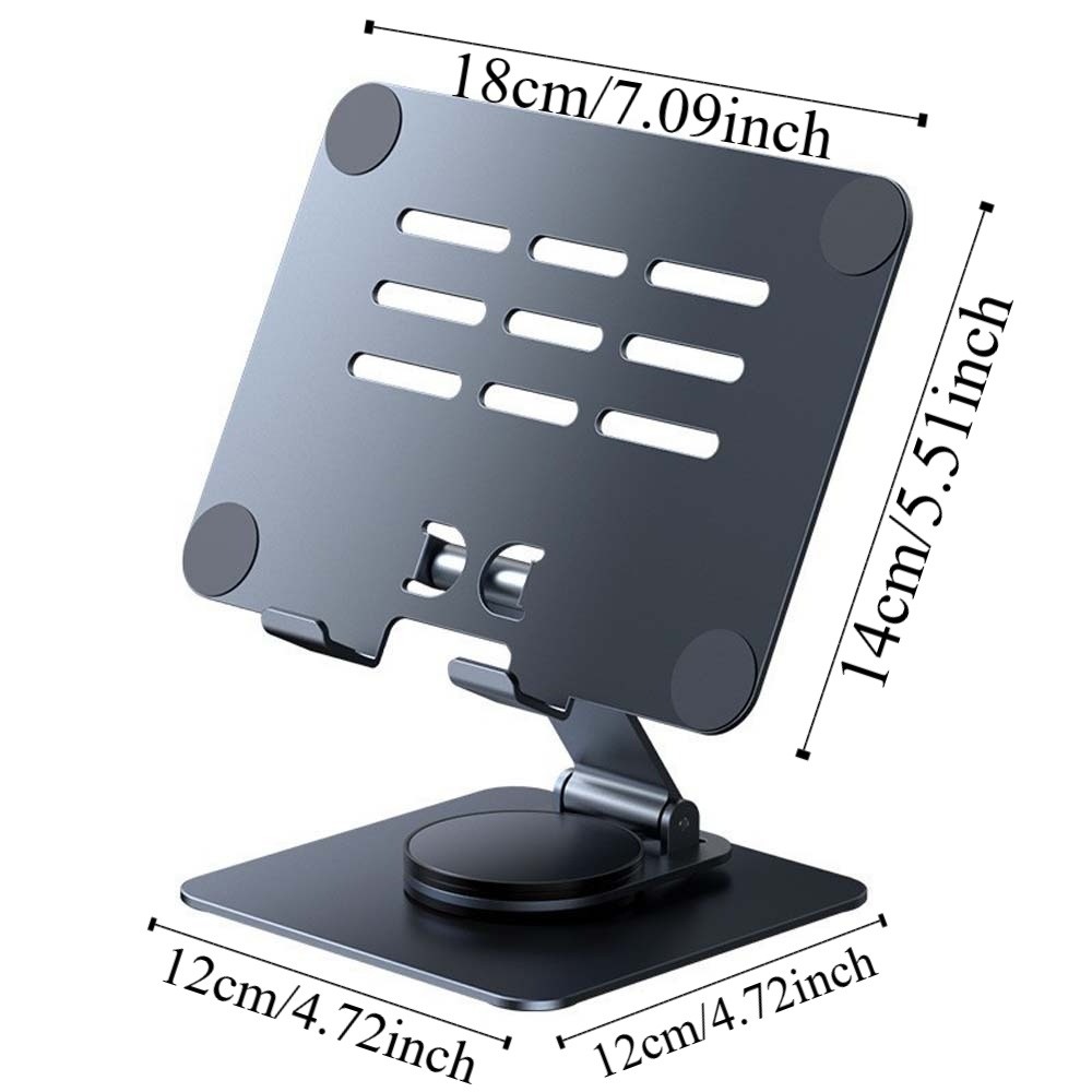 Sturdy Base 360 Degree Rotatable Tablet Stand Silicone Carbon Steel ...