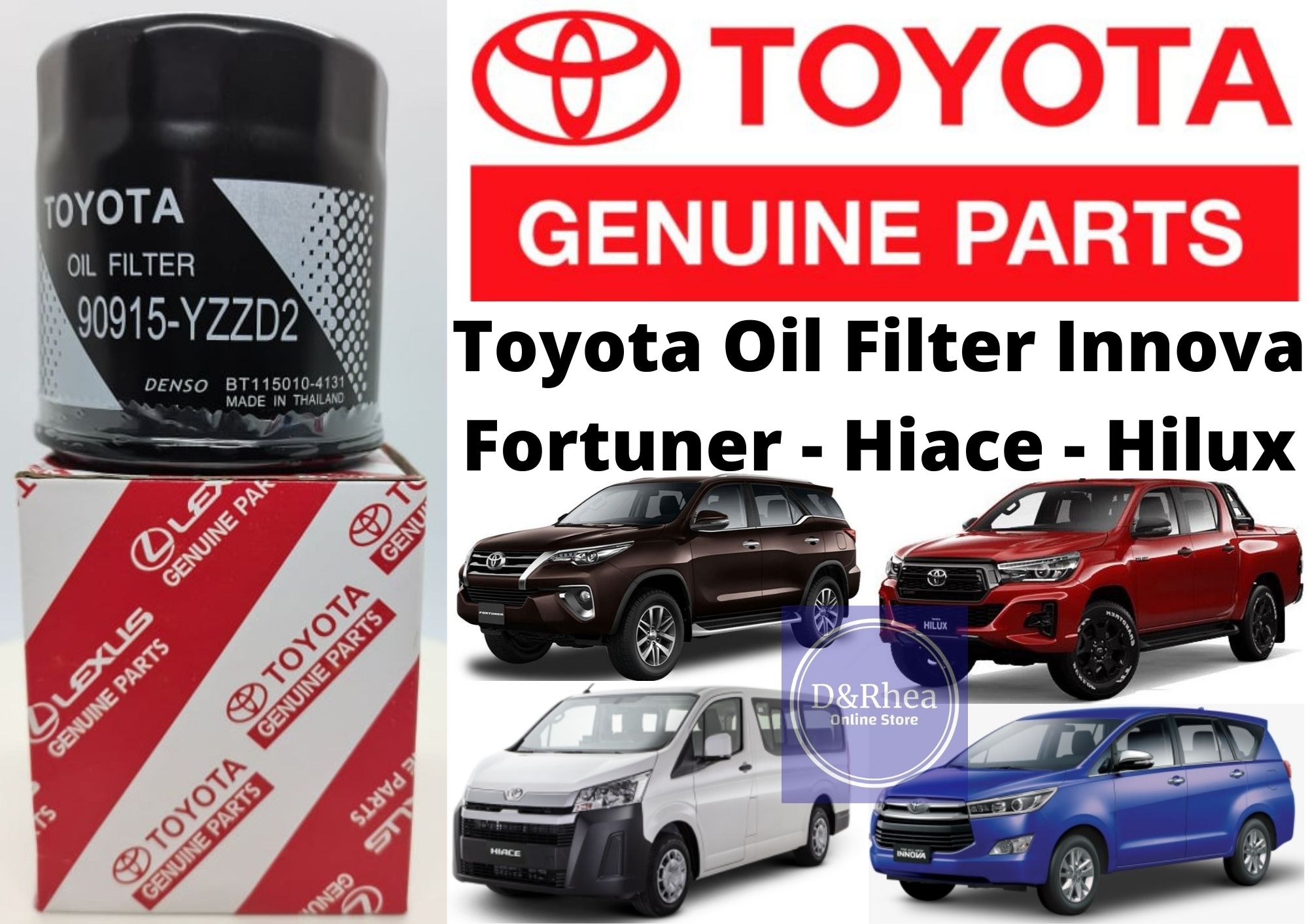 TOYOTA OIL FILTER INNOVA - FORRTUNER - HIACE - HILUX Manufacturer Part ...