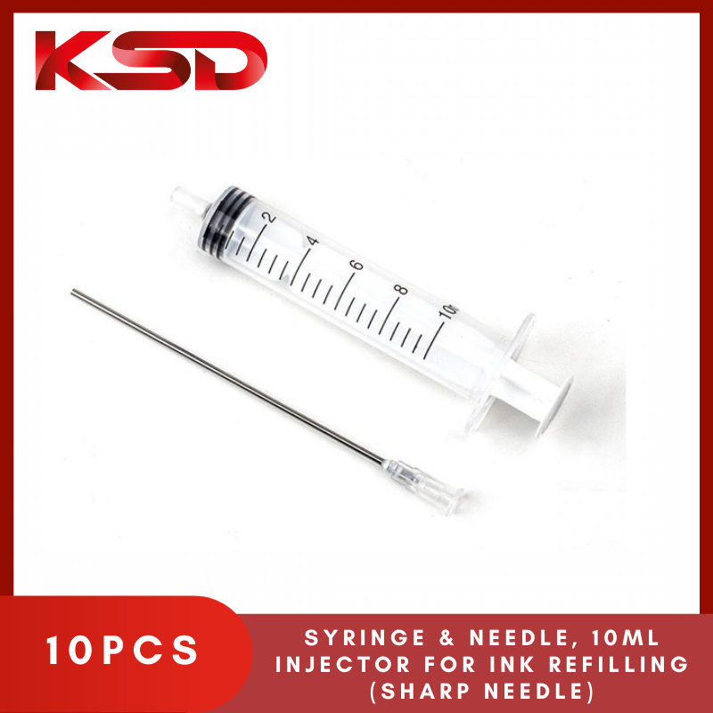 Syringe injector for ink refilling syringe with needle picagari dengan ...