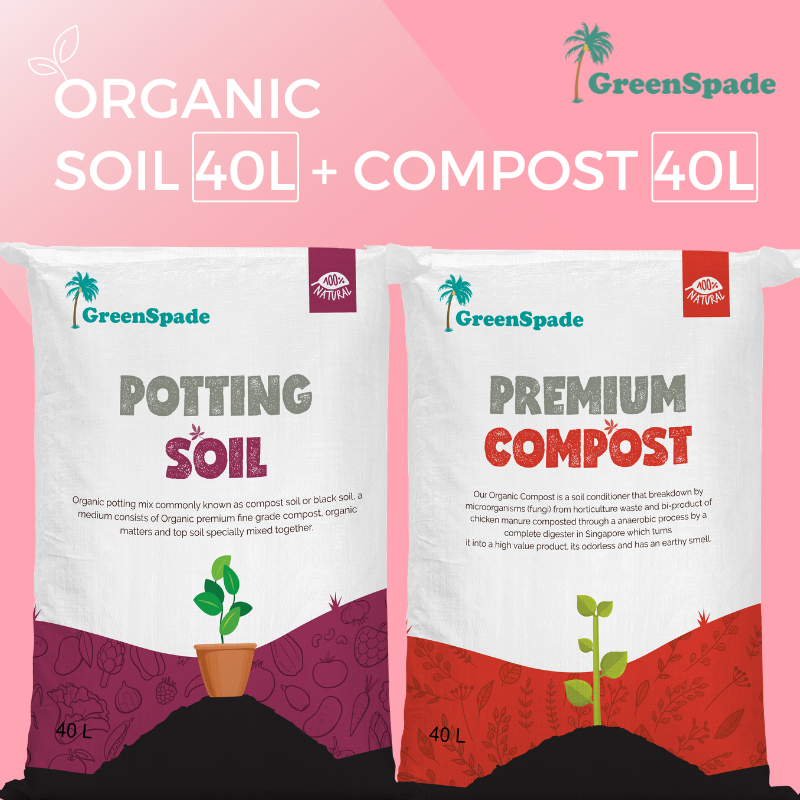 [BUNDLE PACK] Soil 40L x1 + Compost 40L x1 | Lazada Singapore