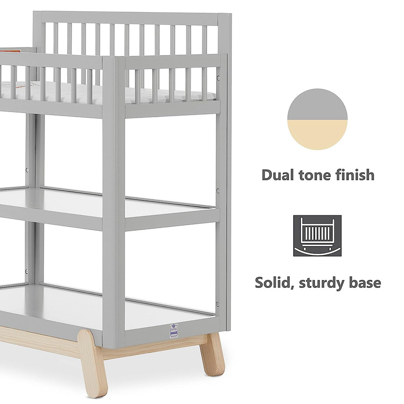 sagh Solid wood diaper table multi-layer storage baby care table ...