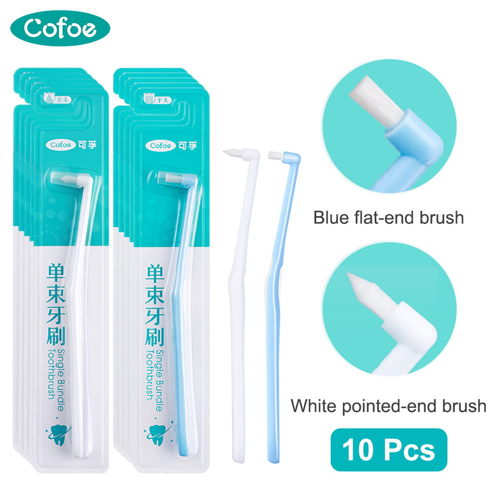 Cofoe Soft Orthodontic Toothbrush Small Pointed / Round Tip Interdental ...