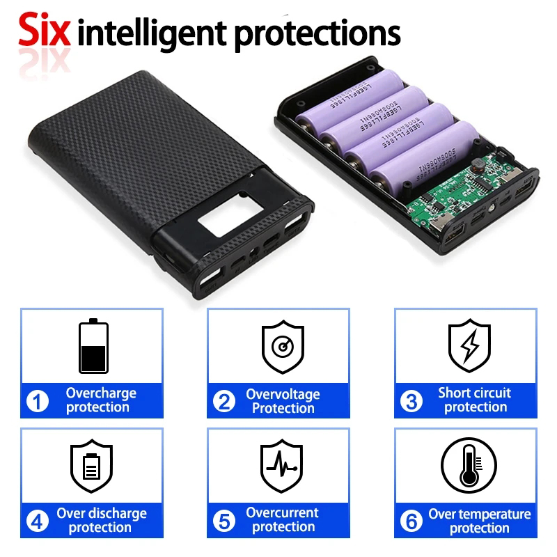 Upgrade 18W QC3.0 PD3.0 Quick Charging Power Bank Case battery box ...