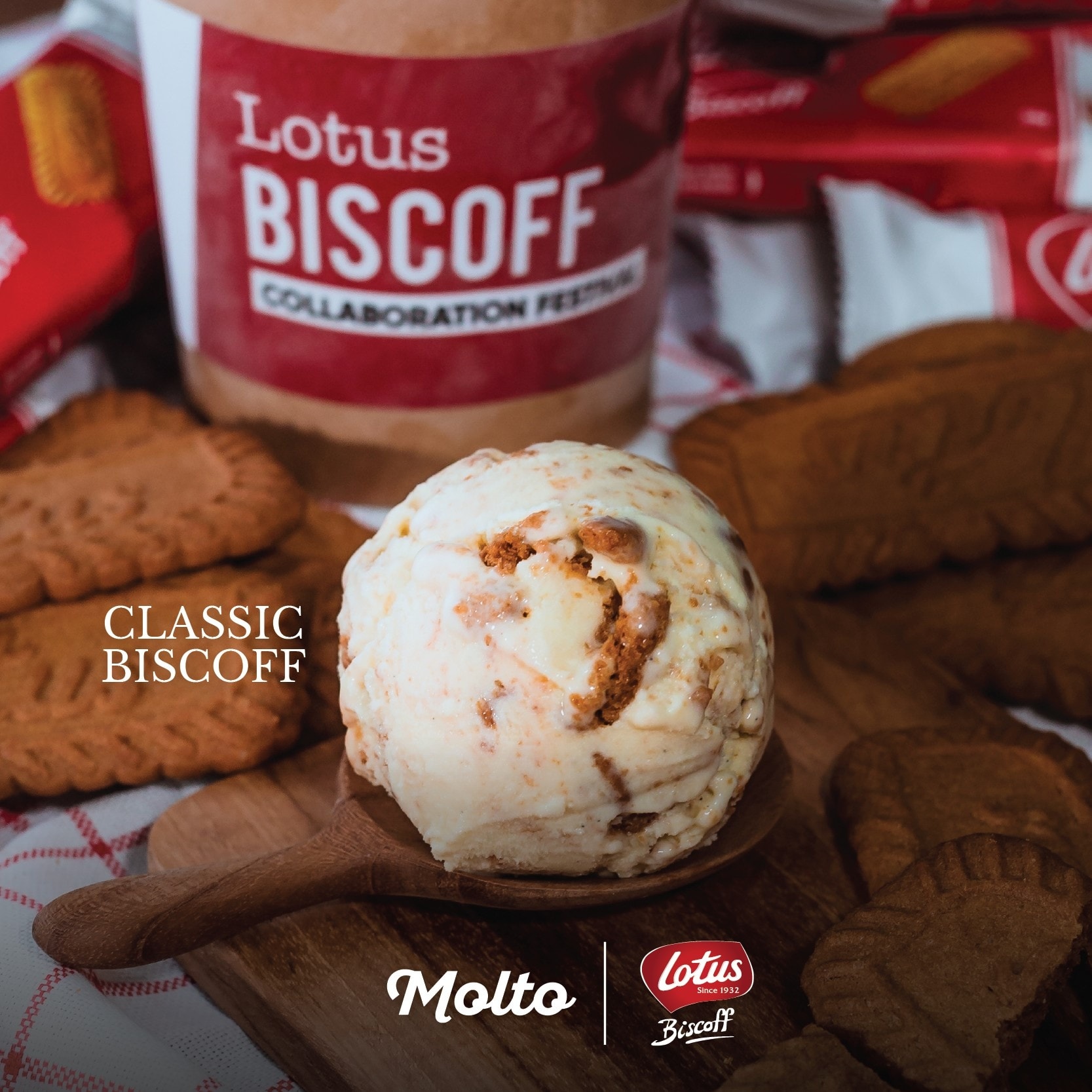 Classic Biscoff (ไอศกรีม วานิลลา บิสคอฟ 1 ถ้วย 16 oz.) - Molto premium ...