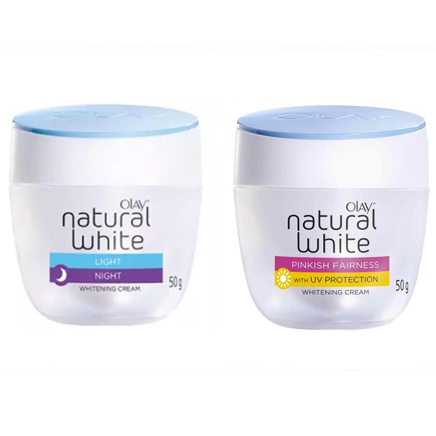 OLAY Natural Aura Cream SET (Light Night + Pinkish Day 50ml) โอเลย์ ...