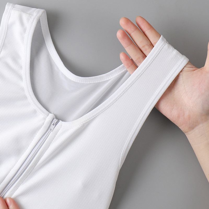 Chest Binder Women Tops Zipper Flat Chest Invisible Underwear Wrapped ...