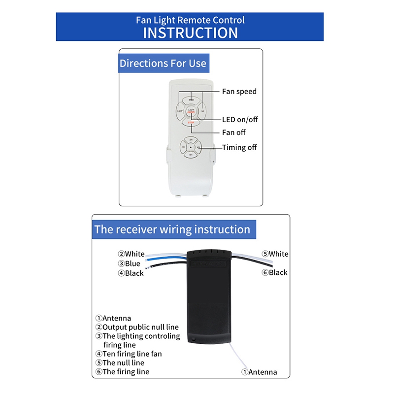 [ในสต็อก] [COD]Ceiling Fan Remote Control Kit, Small Size Universal ...