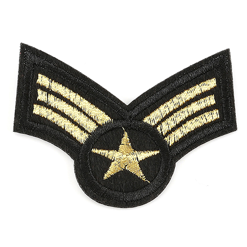 Flying Jacket Badge Golden Wings Hook Loop Patch Mini Eagle Morale ...