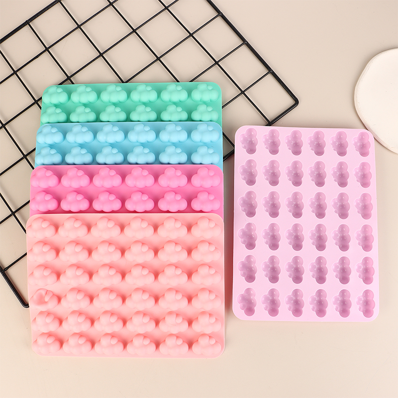 36 Cavity Clouds Shape Silicone Mold DIY Baking Chocolate Fondant Ice ...