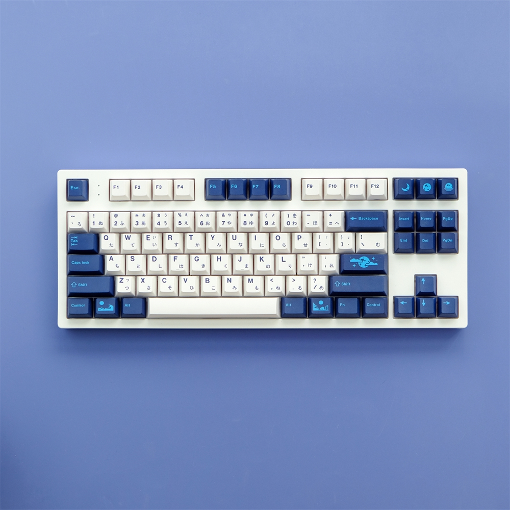 GMK Blue Moon Keycap 129คีย์เชอร์รี่โปรไฟล์ PBT ห้าด้านระเหิด Keycap ...