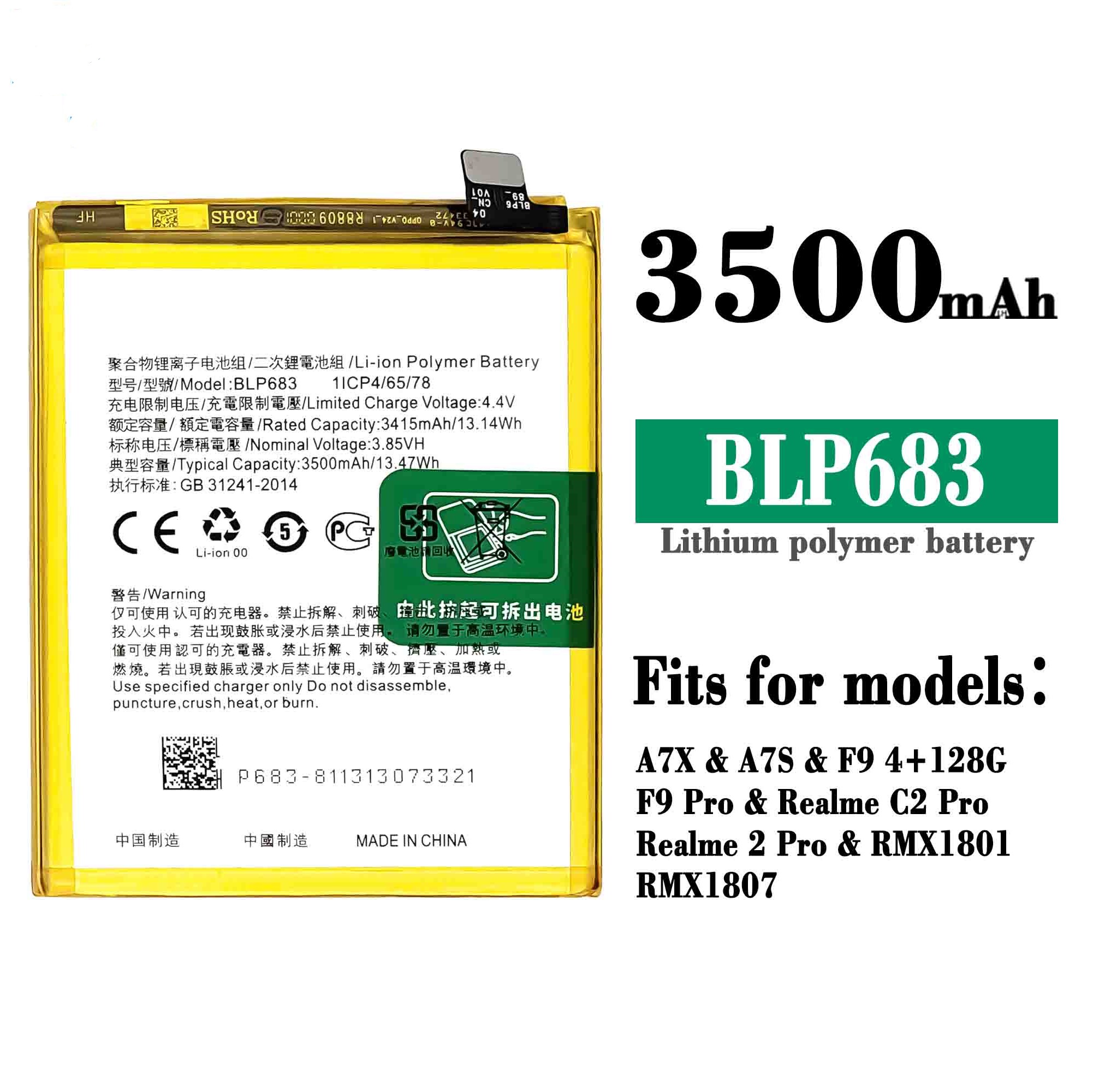 แบตเตอรี่ Realme 2 Pro BLP683 Battery For Realme 2 Pro รับประกัน 6 ...