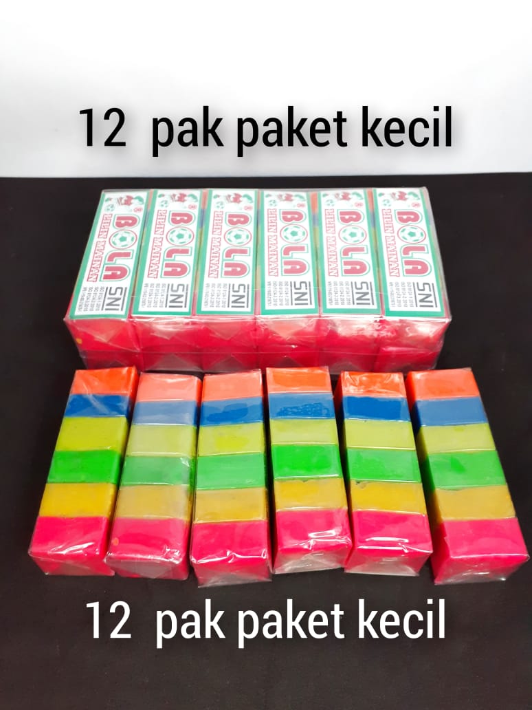 LiLIN Mainan /plastisin/malam.12 pak paket kecil dan 2 pak paket kecil ...