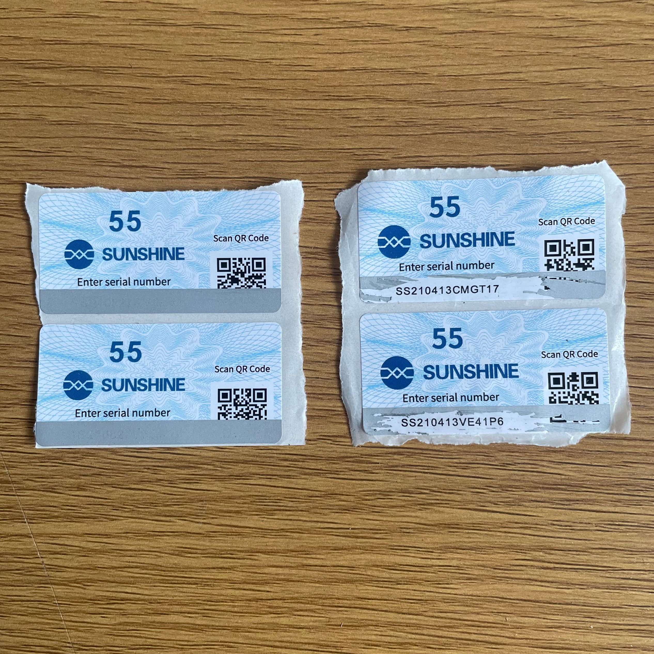 Yuanyan New Fast Send Picture Sunshine 55 Cut Times QR Code Recharge For Sunshine Machine SS ...