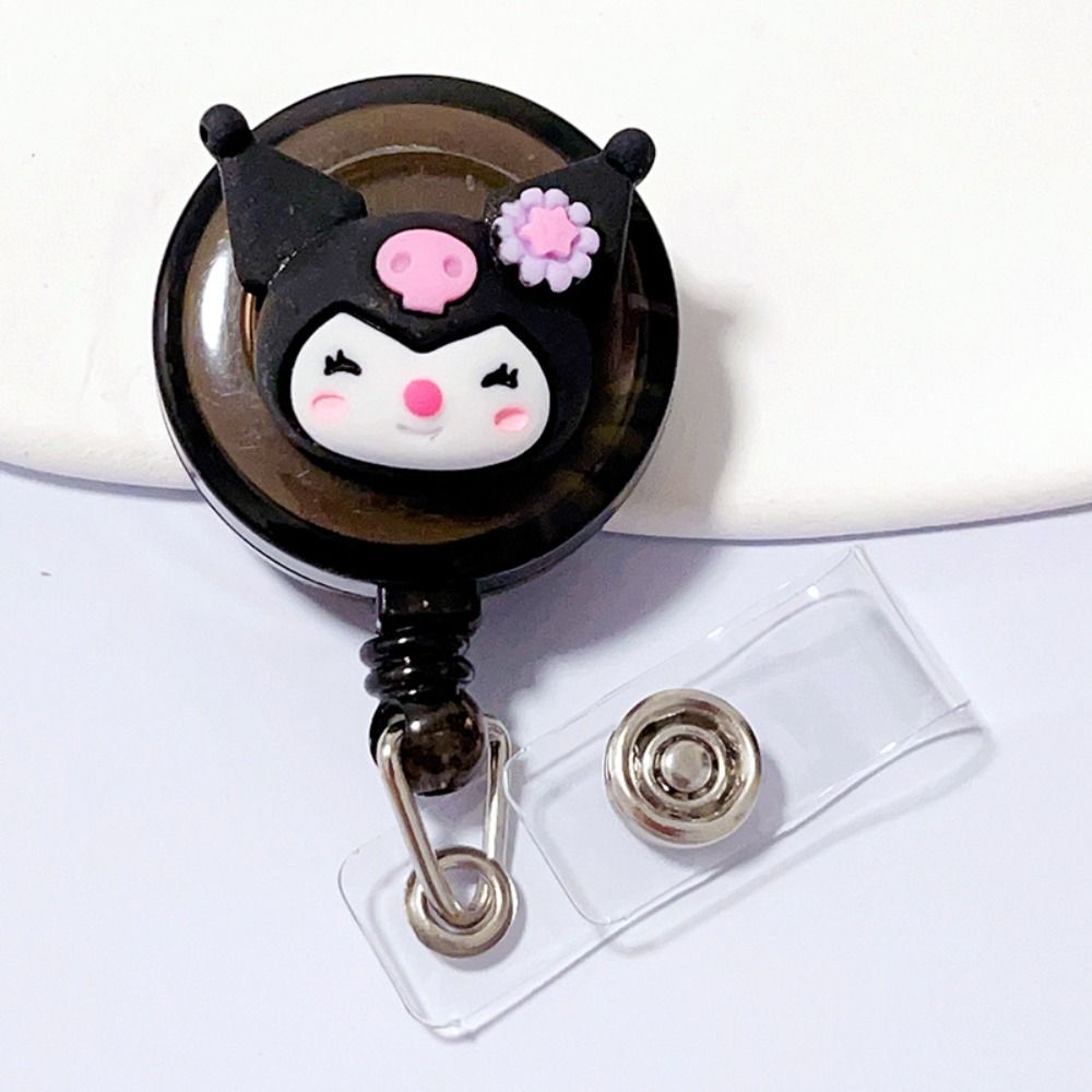 Office Accessories Cinnamoroll ID Card Holder Kuromi Melody Retractable ...