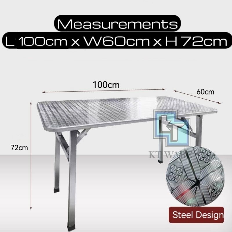 KT WARE STAINLESS STEEL FOLDING TABLE BANQUET TABLE FUNCTION TABLE ...
