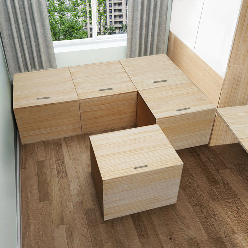 Tatami custom wooden box storage box bed storage box floor large free ...