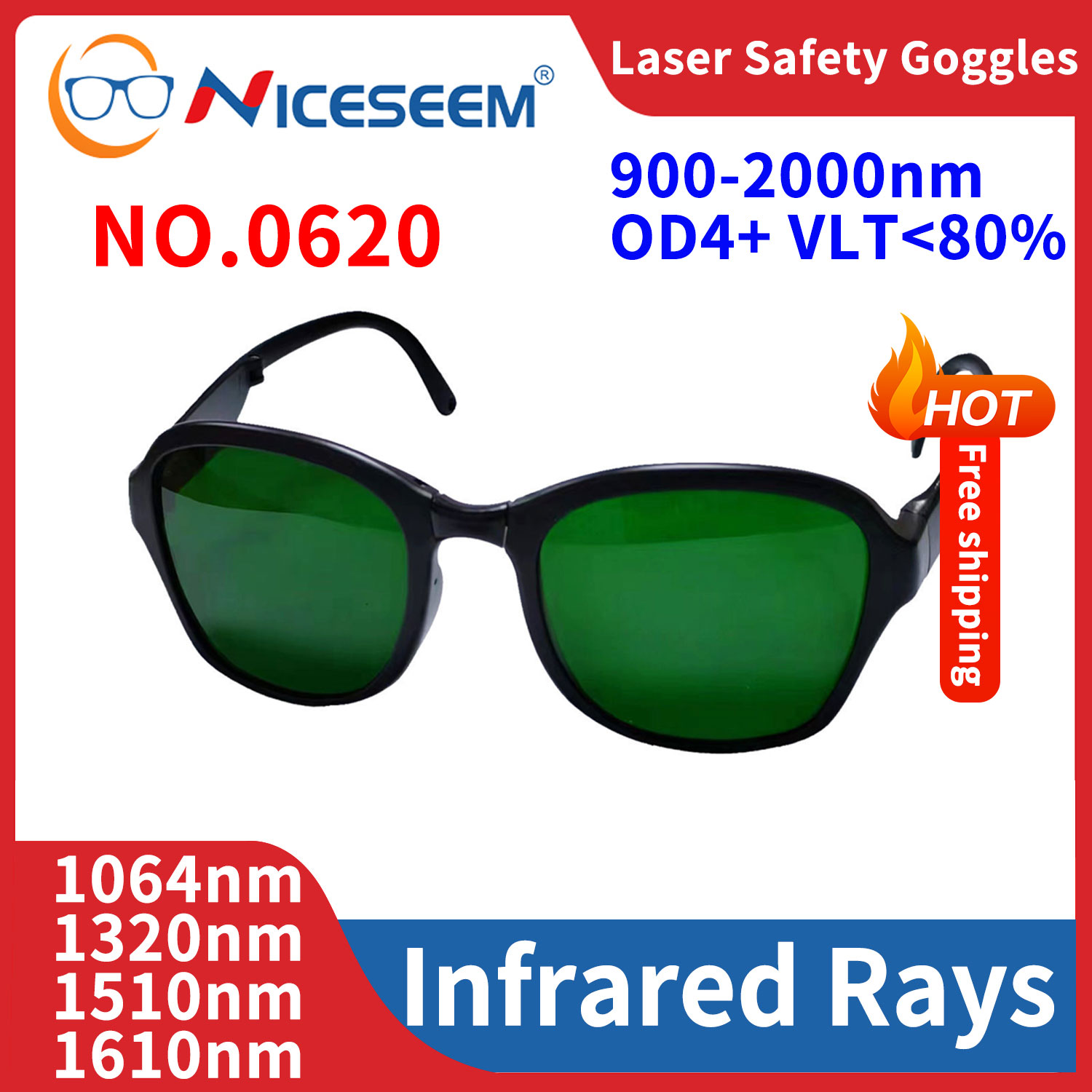 Safety Sunglasses Infrared Light X-Ray Protection Glasses 532nm 1064nm ...