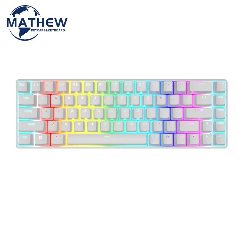 【Ready Stock】MK68 Mechanical Keyboard Kit RGB Light Bluetooth 2.4g ...