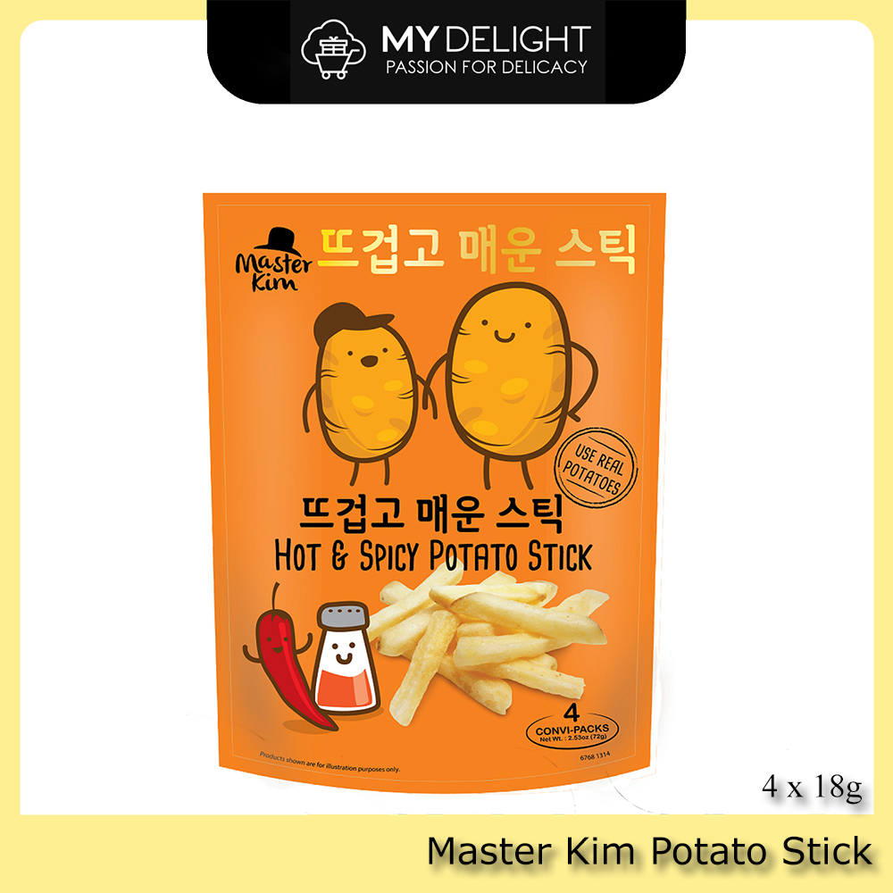 (4 x 18g = 72g) Halal Master Kim Potato Stick Salted Hot & Spicy Honey ...