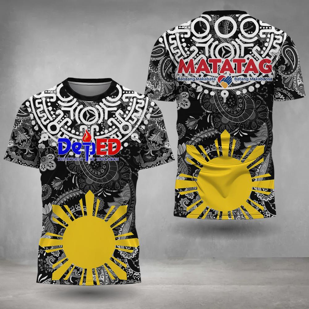 DEPED MATATAG Casual UNIFORM Philippine Ethnic Tribal Modern Barong T ...