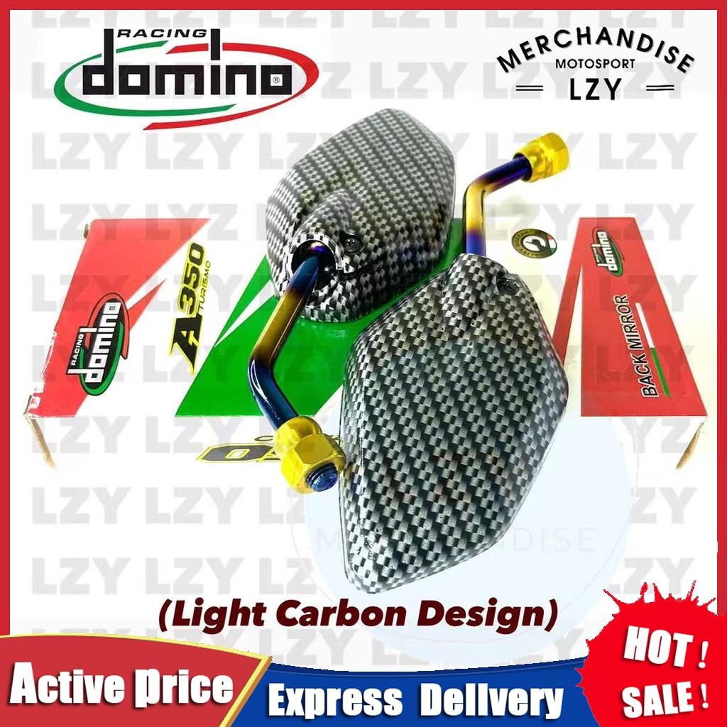 Domino Titanium Two Tone Carbon Short Stem Thai Side Mirror Motorcycle ...