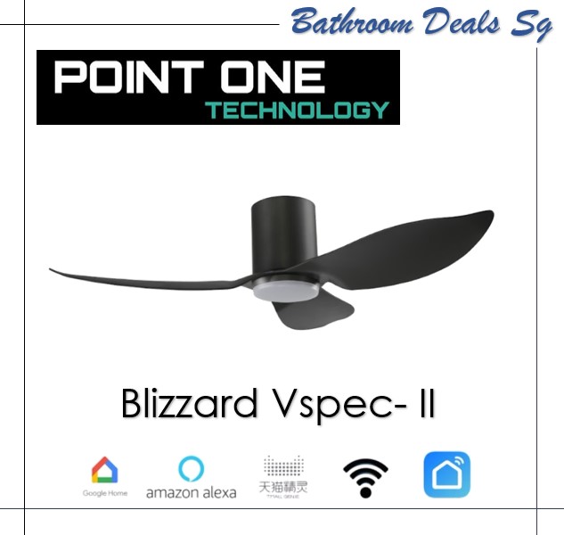PO ECO BLIZZARD VSPEC II DC Ceiling Fan With Smart Wifi 38 inch With ...