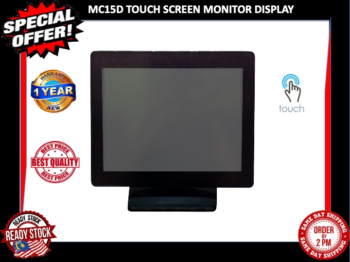 🇲🇾Ready Stock 🇲🇾 15" Inch MC15D Touch Screem Monitor Display | Lazada