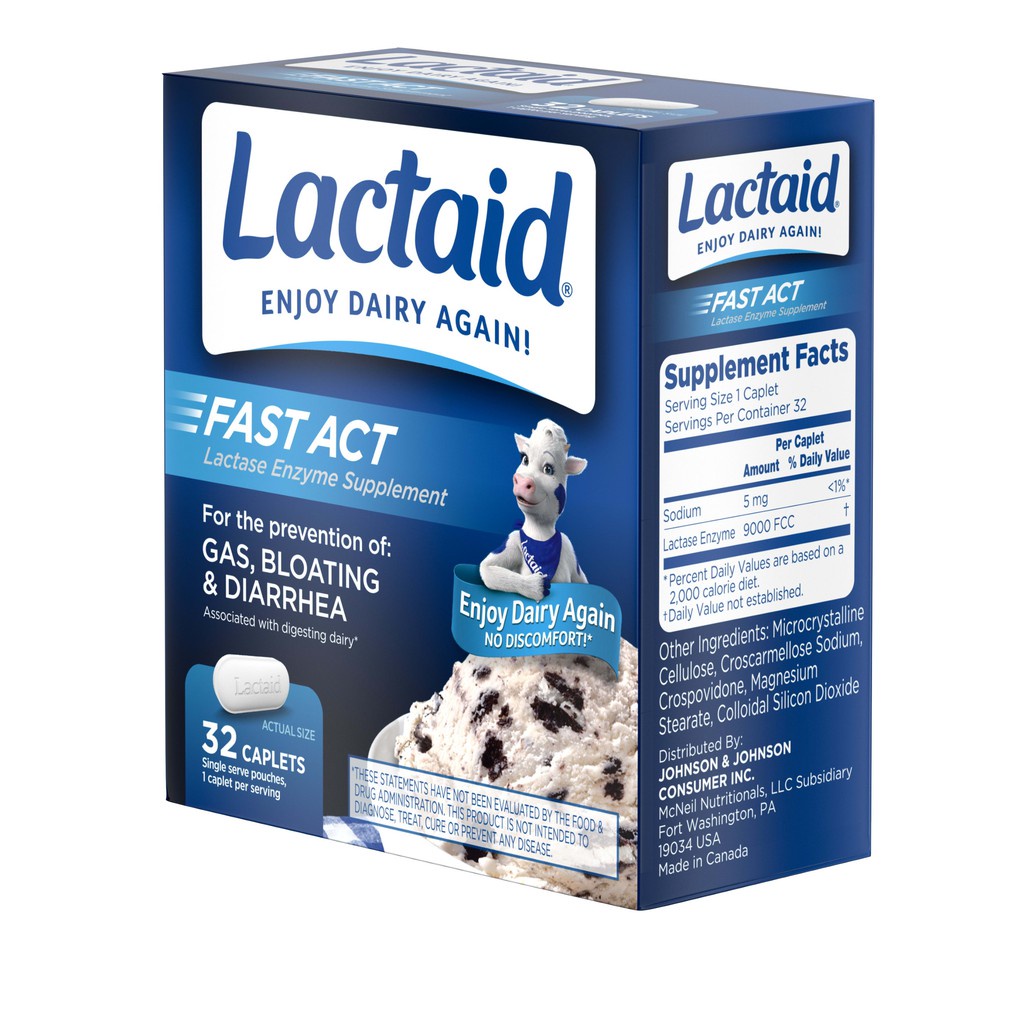 พร้อมส่ง Lactaid Original Strength Lactose Intolerance Relief Caplets ...