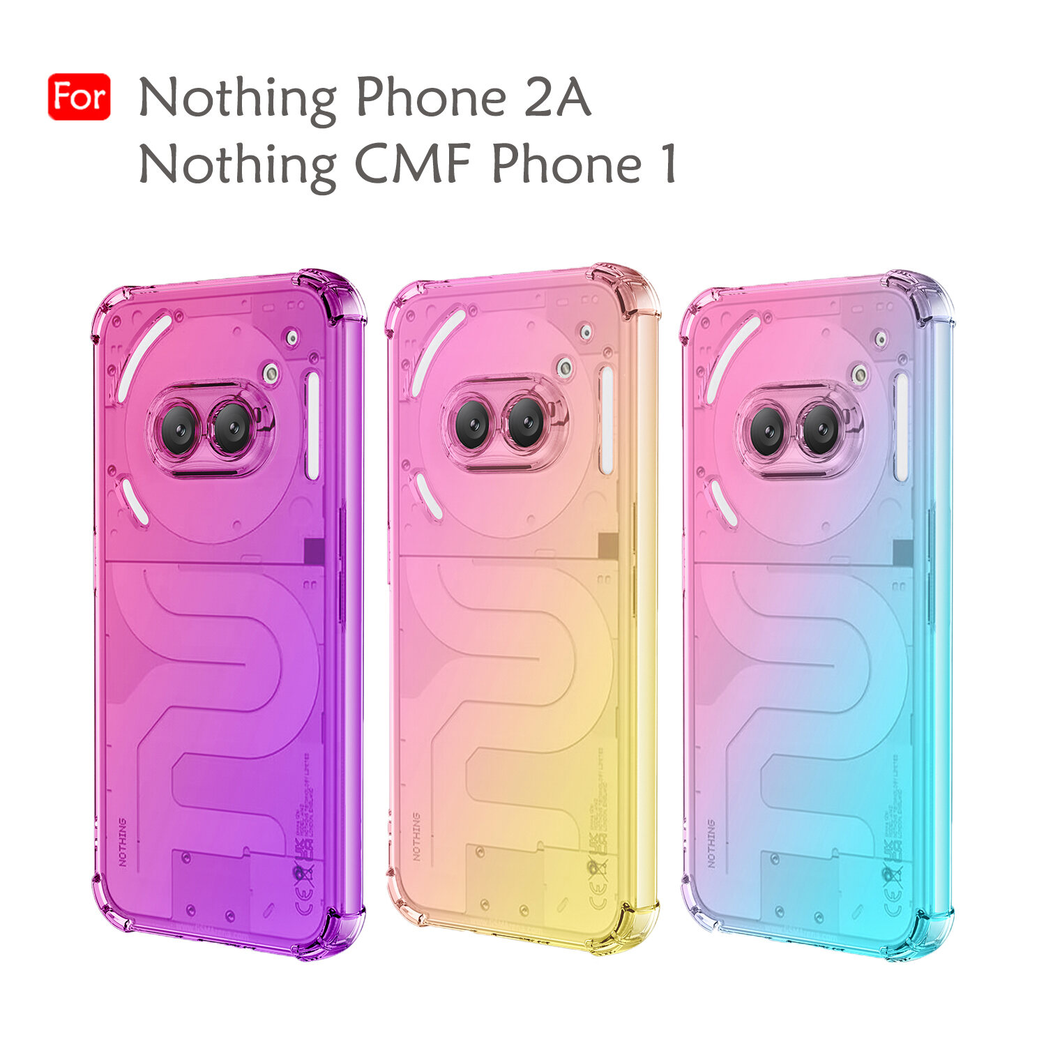 tzmar for Nothing CMF Phone 1 Rainbow Aurora Anti-Shock Case Cover Back ...
