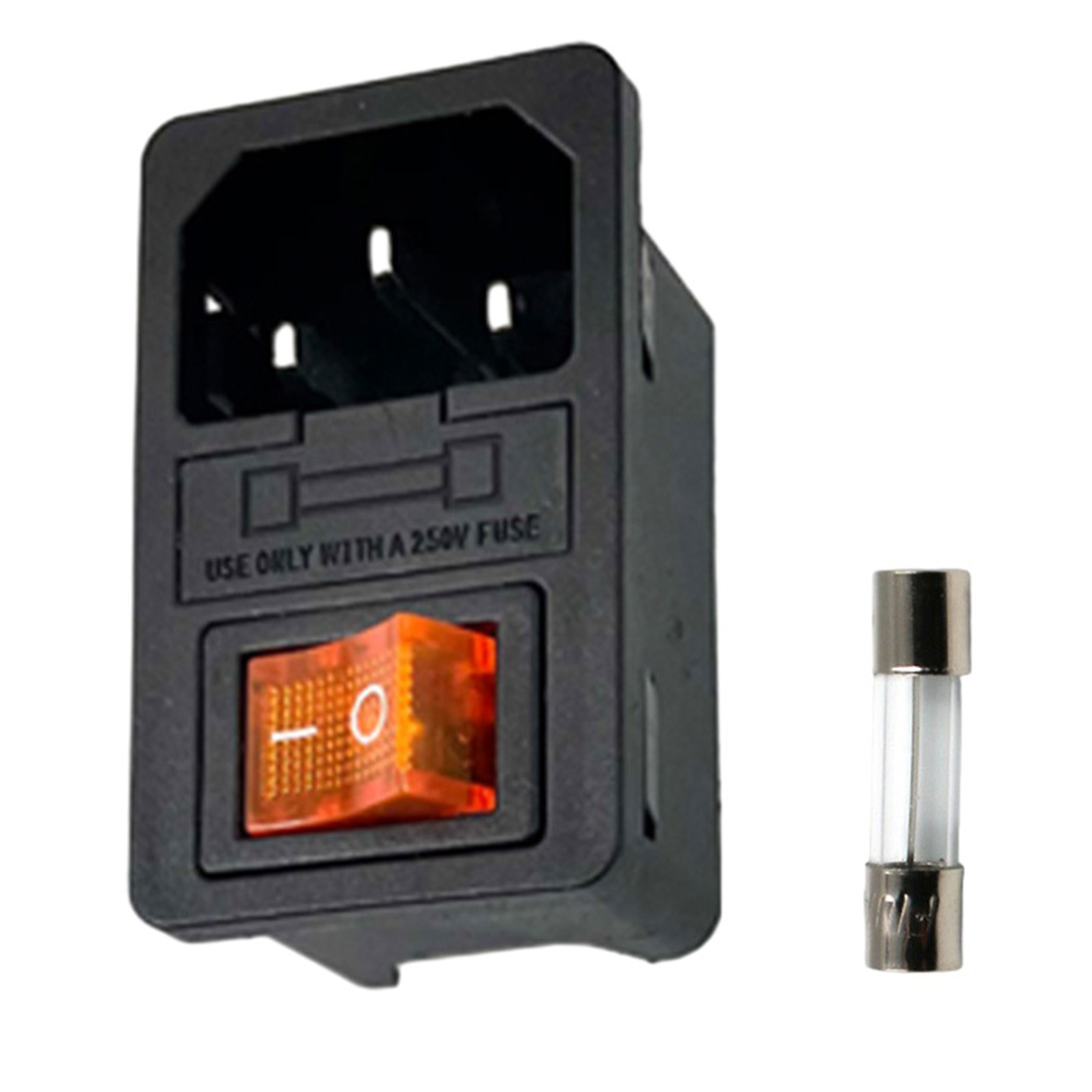 Fuse Switch Rocker Switch Fuse Holder Fuse Switch Male Metal PowerCord ...