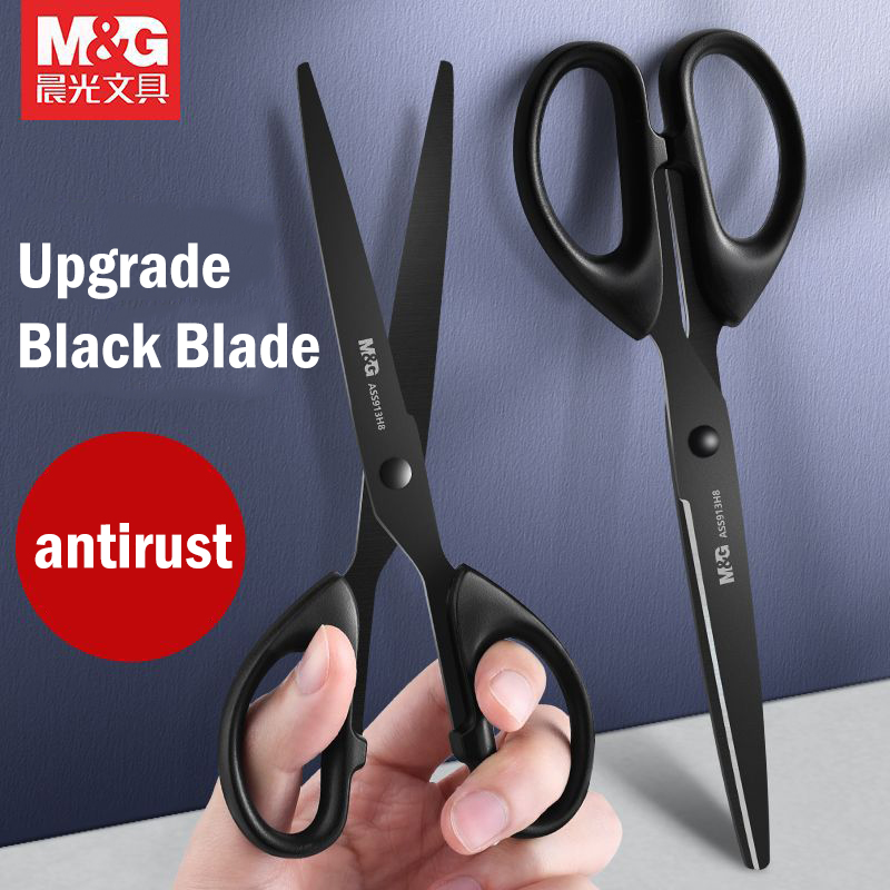【NovaLink】Black Scissors 160/180mm Rust Proof Sharp Student Paper ...