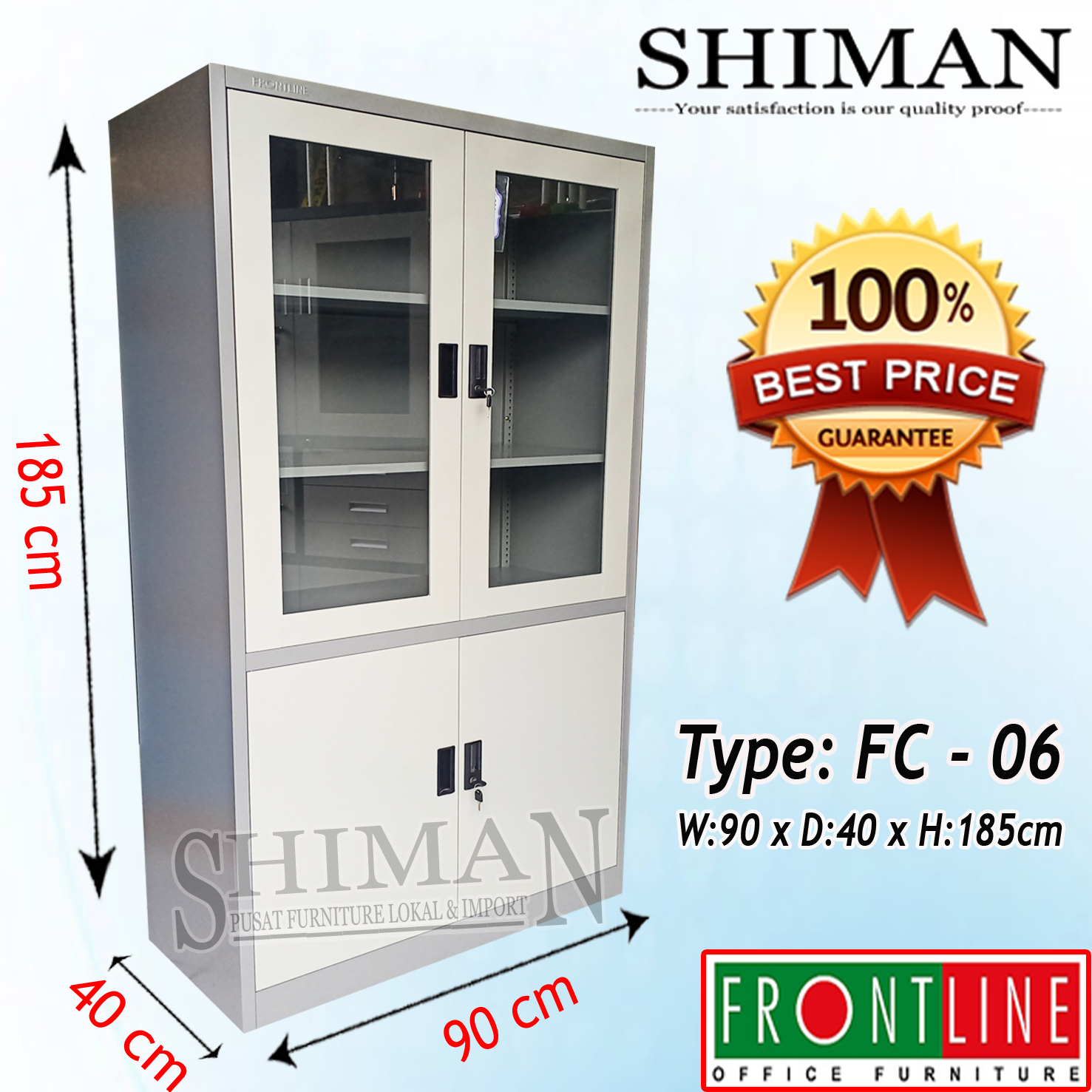 Lemari Cabinet Arsip Besi Swing Door FC 06 FRONTLINE | Lazada Indonesia