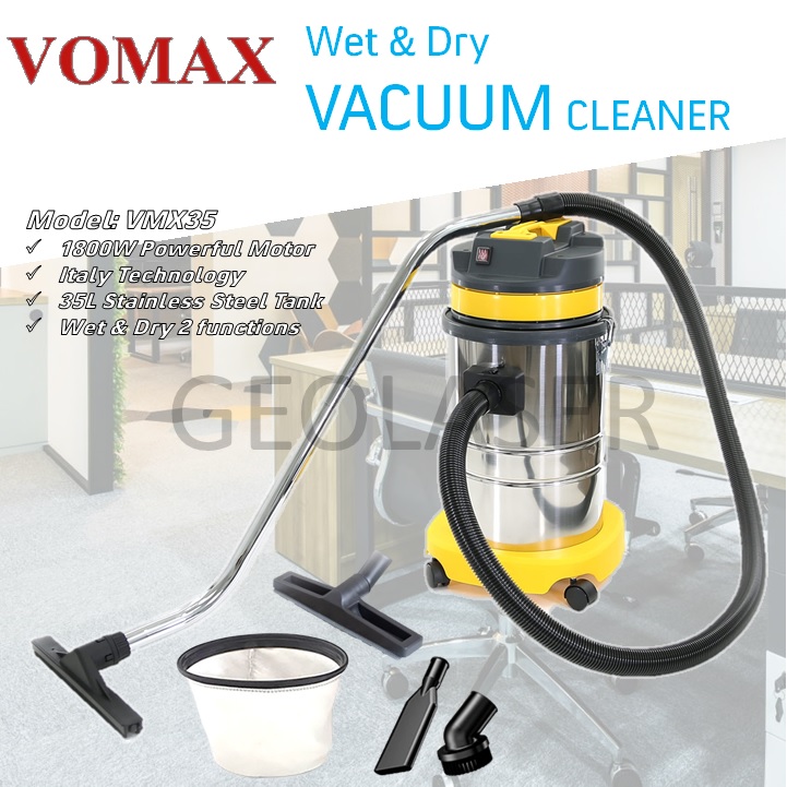 Vomax 35L VMX35 1800W Wet & Dry Vacuum Cleaner with Stainless Steel ...