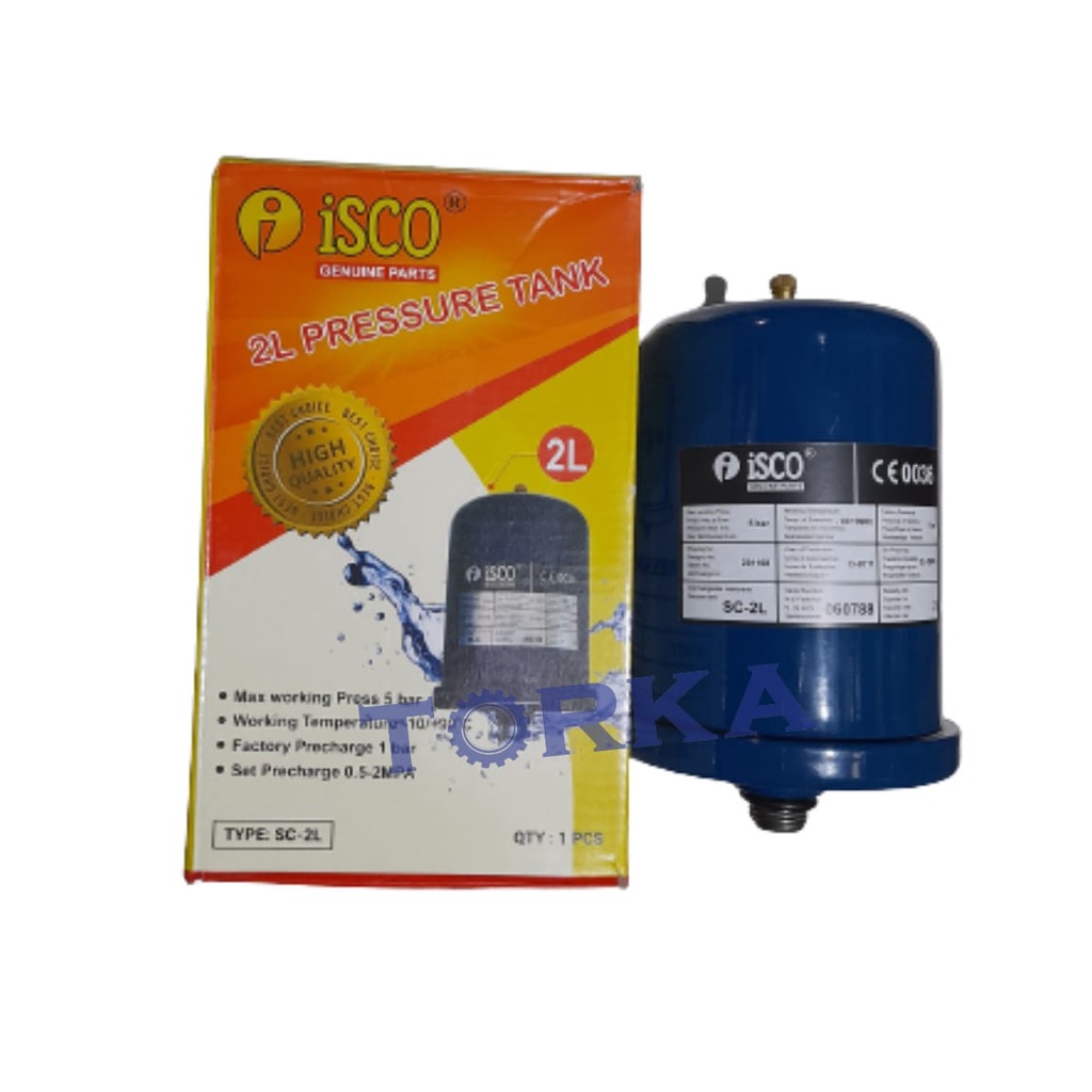 Tabung Otomatis Besi ISCO 2Liter / Pressure Tank 2 L / Torka | Lazada ...