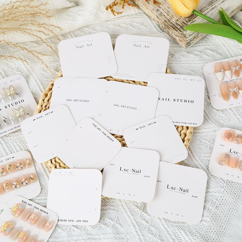 20 Sheets Nail Packaging Display Cardboard Fake Nails Card For Press On ...