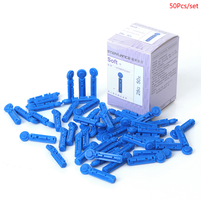 50Pcs 28g Soft Blood Glucose Medical Collecting Lancet Needles Diabetes ...