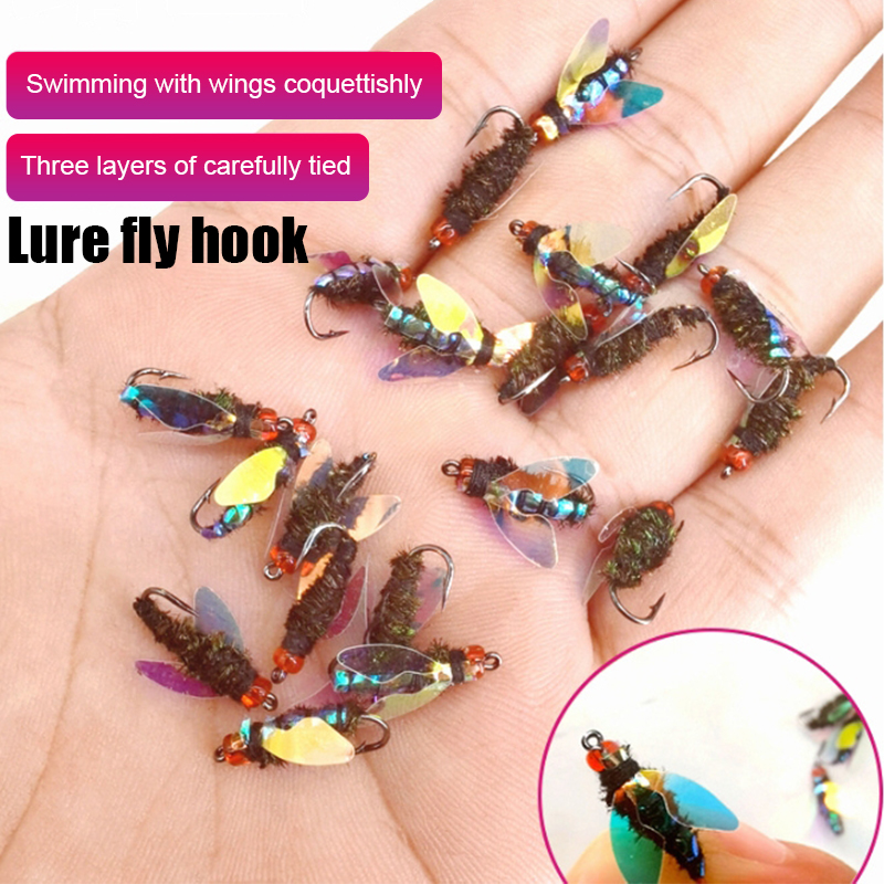 Luya Fly Bait, Fly Hook, Mung Bean Fly, Horse Mouth, White Striped ...