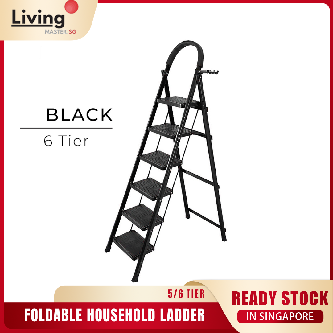 Stool Step Foldable Ladder - 5 / 6 Tier Household Office Ladders ...