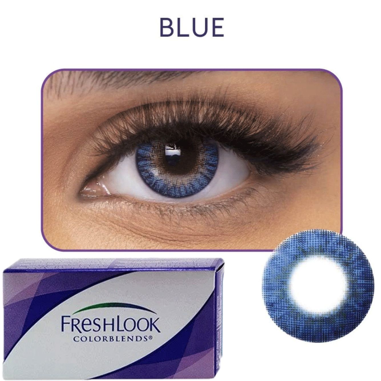 Colour BLUE - Fresh Look bcl Colour Blends Contact Lens - Full Set ...
