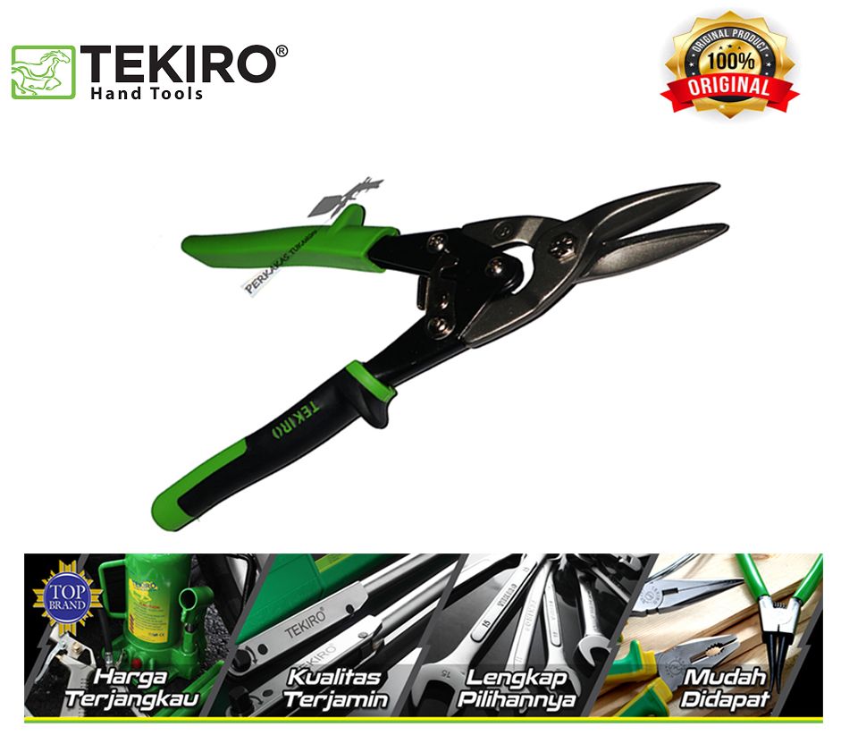 TEKIRO Aviation Snip Gunting Baja Ringan Gunting Seng Holo 10" Tekiro ...