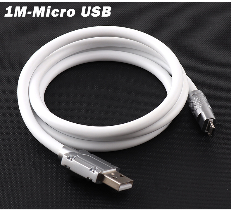 6A Type C Fast Charge Cable Micro USB Original USB Liquid Silicone ...