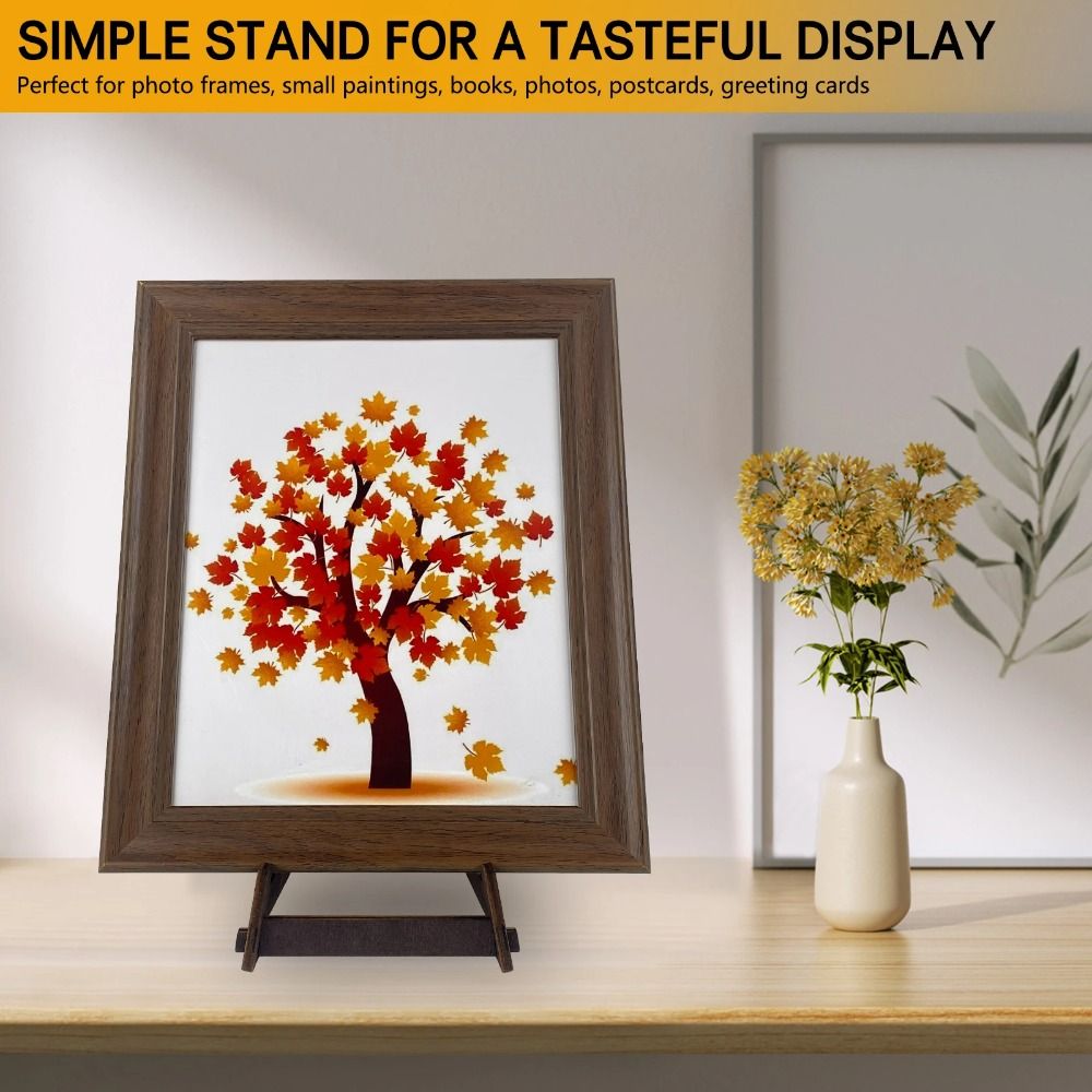 Easel Stand 4.5/6/8inch Art Display Stand Wooden Vintage Picture Frame ...