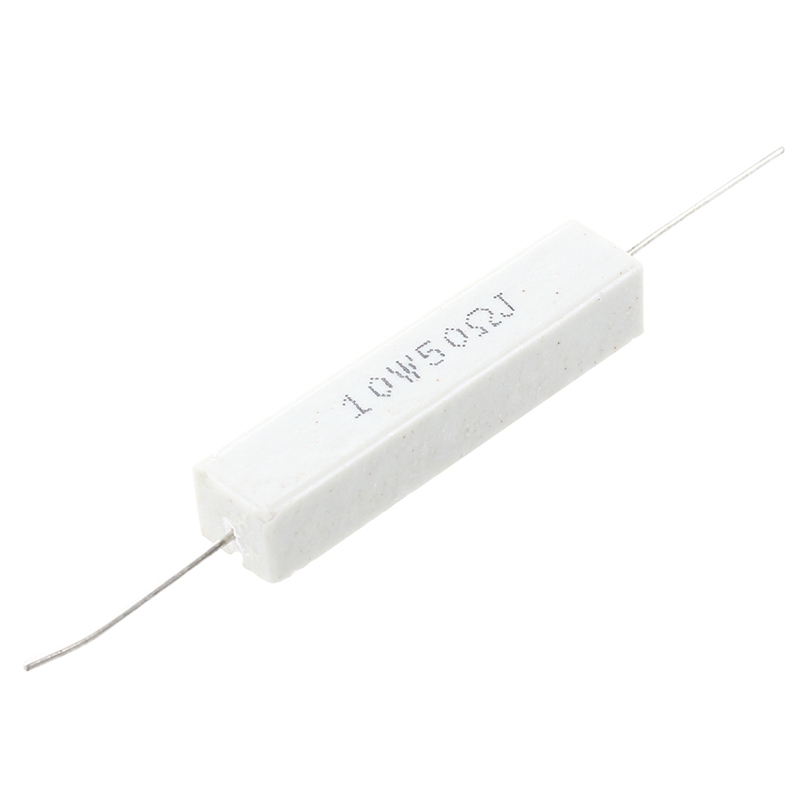 10pcs 10W 5% Ceramic Cement Power Resistor 10 Watt - 5 Pcs 50 Ohm ...