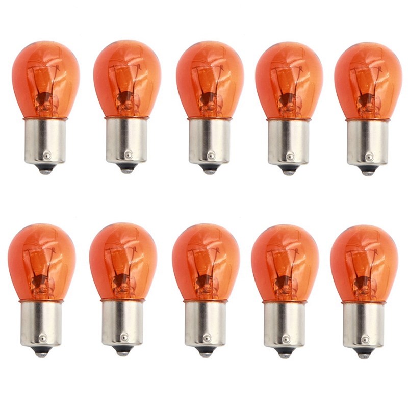 10Pcs 1156 21W 12V Halogen Lamp Amber Car Light Reversing Lights Brake ...