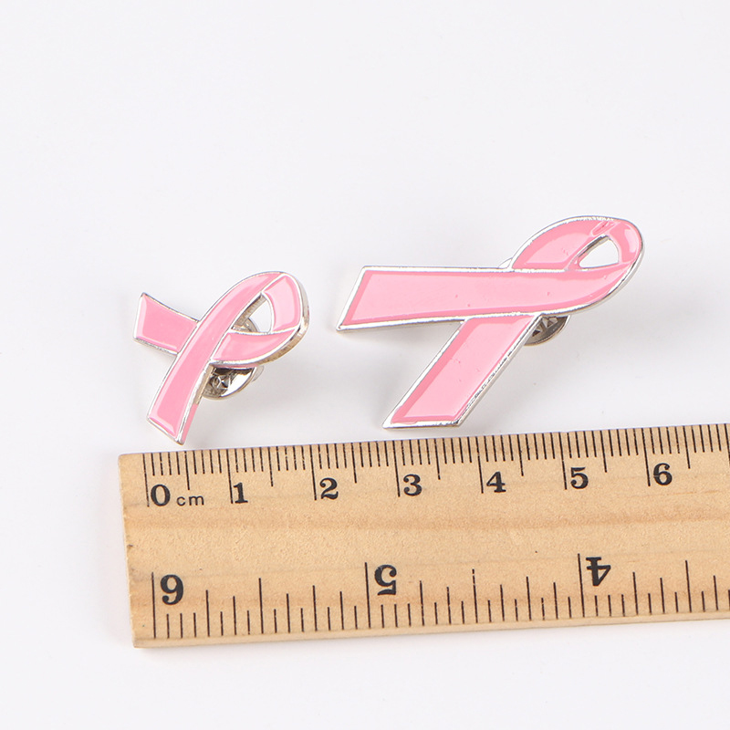 【SkinHorizon】1 Pcs Womens Jewelry Enamel Pink Ribbon Brooch Pins Surviving Breast Cancer ...